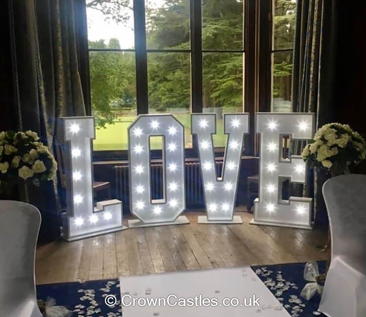 'LOVE' Wedding (4Ft) Letters - Bouncy Castle Hire in Glasgow Clarkston ...